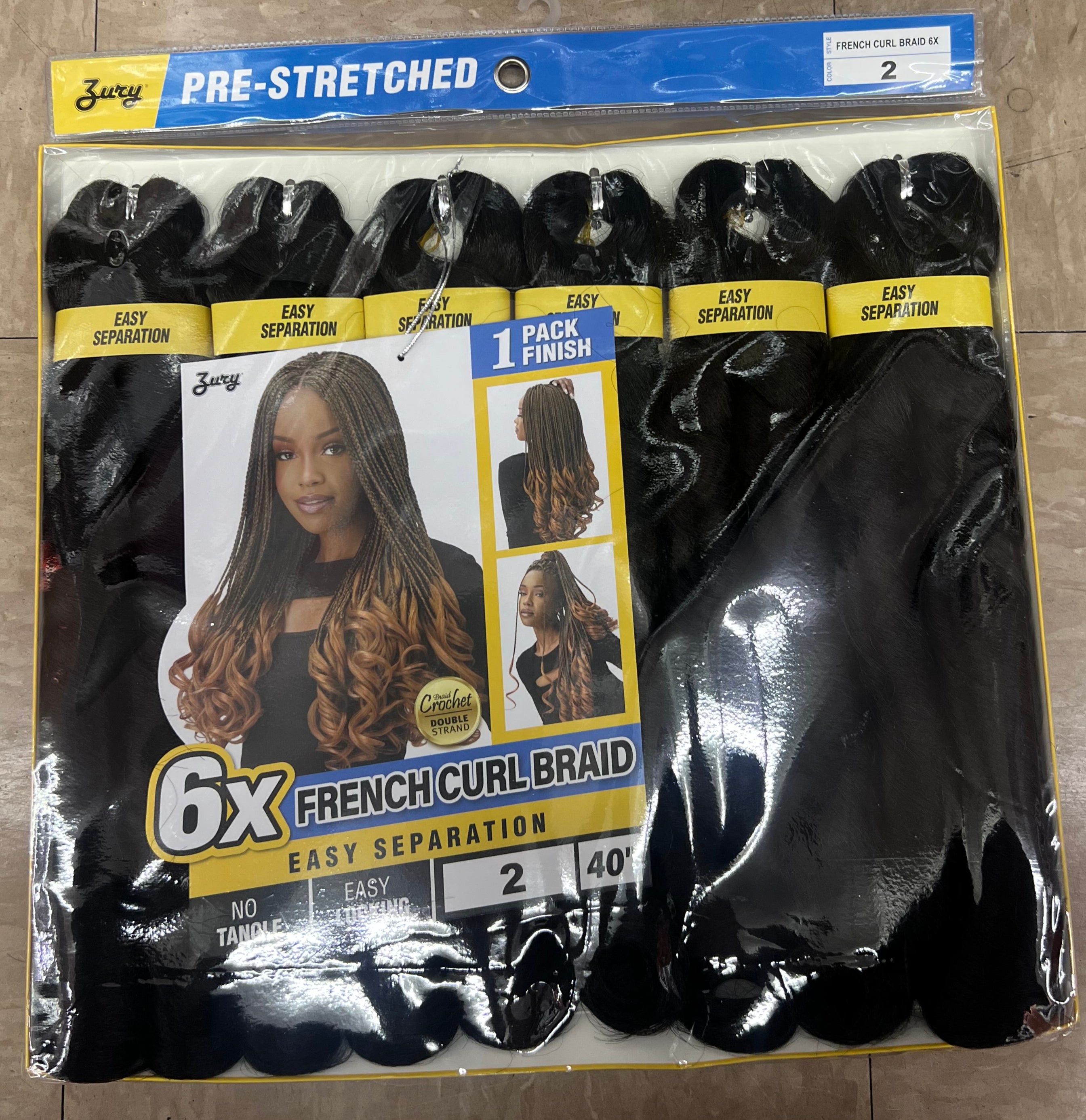 Buy Zury 6X French Curl Braid Pre-Stretched – Easy Separation, 40” Online – Ali Beauty Supply